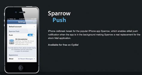 sparrow push push notifications for sparrow iphone app [free