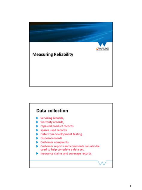 Section 10 Reliability Measurement Pdf Reliability Engineering Statistics