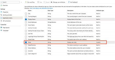 How To Add Role Claims To An Azure B2c User Flow Access Token Clint