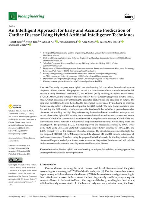 Pdf An Intelligent Approach For Early And Accurate Predication Of