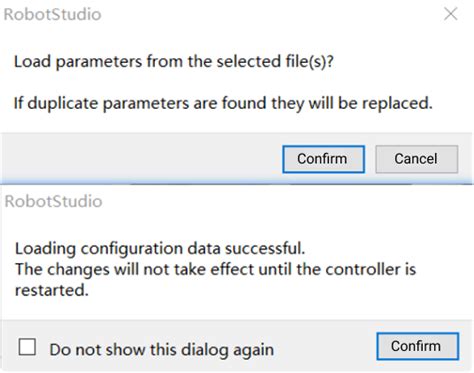 robot interface configuration
