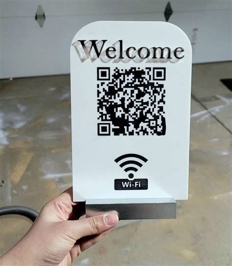 Wifi Qr Code Guest Sign Welcome Etsy