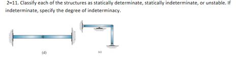 Solved 2 11 Classify Each Of The Structures As Statically