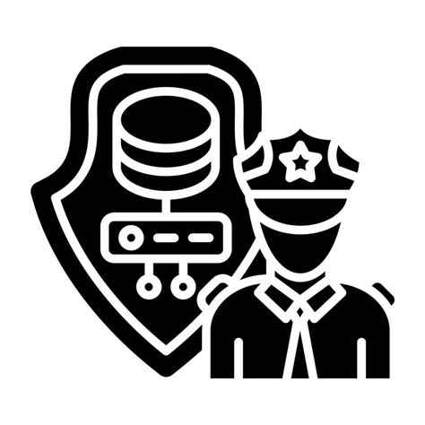 Data Protection Officer Icon Style 21208263 Vector Art At Vecteezy