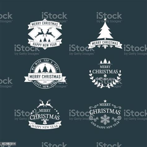 크리스마스와 새 해 디자인 엽서 초대장 포스터 및 다른 사람에 대 한 기호 벡터 일러스트 레이 션 12월에 대한 스톡 벡터 아트