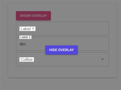 Displays MudOverlay Not Correct With Fields And Variant Variant Outlined Issue