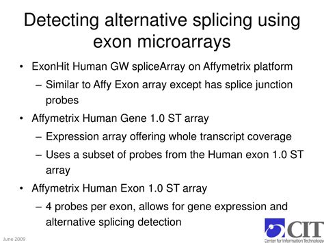 ppt detecting alternative splicing using the human affymetrix exon