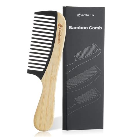 Bamboo Detangling Comb Anti Static Comb For Curly Thick