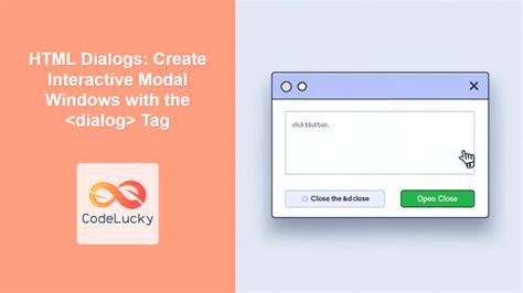 Html Dialog Showmodal Method Showing Modal Dialog Codelucky