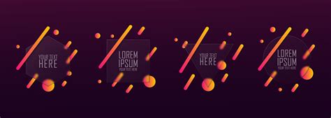 빈 텍스트로 설정된 음성 거품 배너입니다 유리 형태주의 스타일 비즈니스 마케팅 및 광고용 격리된 배경의 벡터입니다 Eps 10