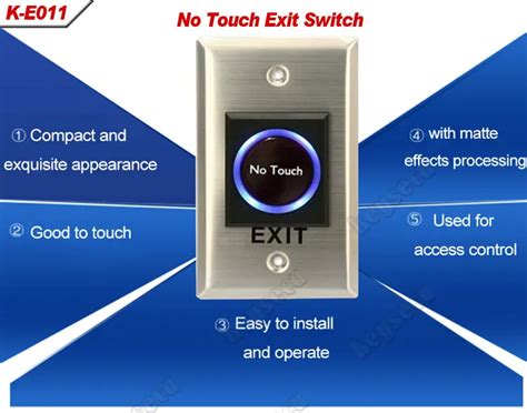 Keysecu Smart Security Door Access Control System Touchless Emergency Eixt Door Access Release