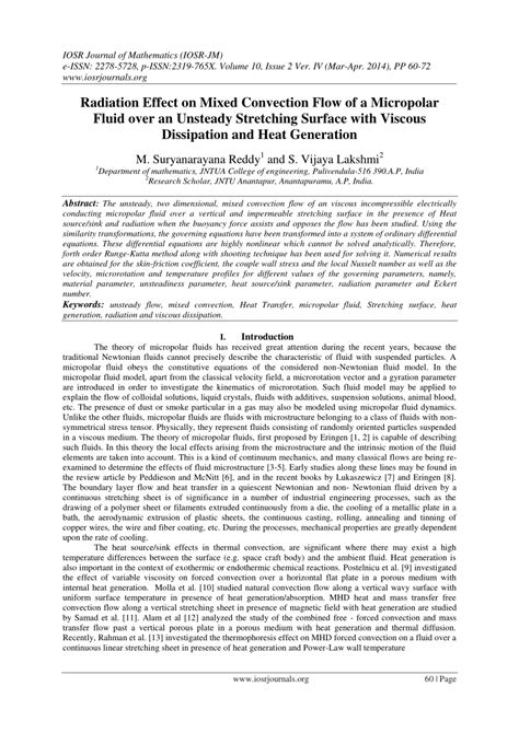 Pdf Radiation Effect On Mixed Convection Flow Of A Micropolar Fluid