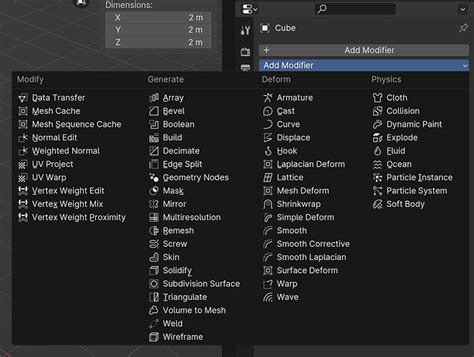 Blender Modifier Menu By Gorion Blender Development Discussion Blender Artists