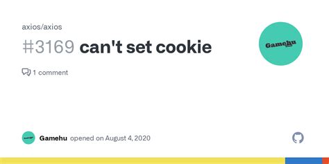 Cant Set Cookie · Issue 3169 · Axiosaxios · Github