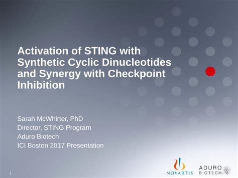 Pdf Activation Of Sting With Synthetic Cyclic Dinucleotides Immune