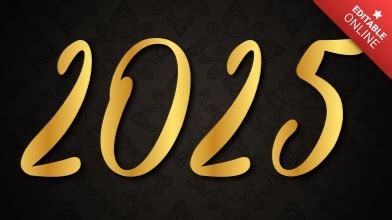 2025 | Luxury Happy New Year Golden Font | Text Effect Generator