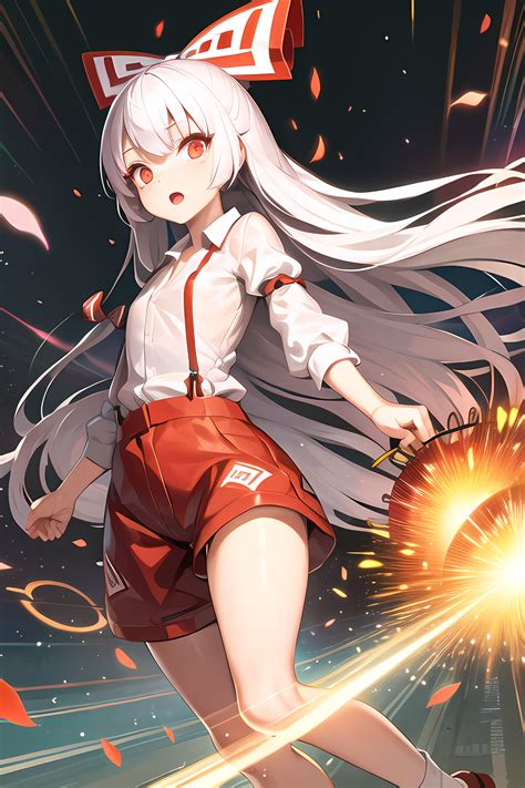 Fujiwara No Mokou Touhou Generated By Kaeshiro Aibooru