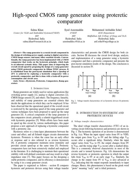 Final Ramp Generator Using Proteretic Comparator Apccas 2021 Pdf