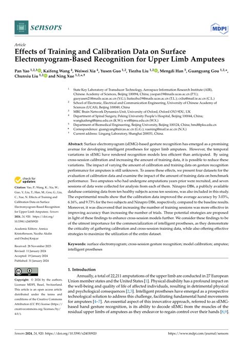 Pdf Effects Of Training And Calibration Data On Surface Electromyogram Based Recognition For