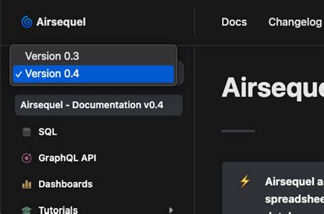 Multiple Versions For Docs Websites