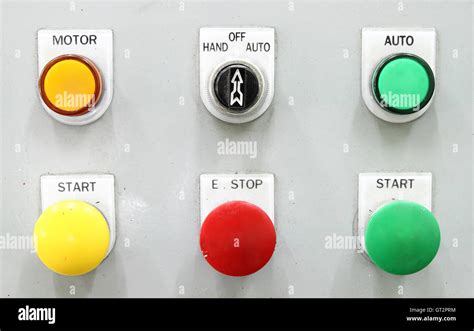 Switching Button Control Panel Stock Photo Alamy