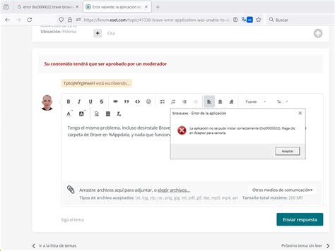 Brave Error Application Was Unable To Start Correctly Eset Internet