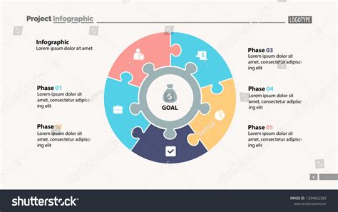 Five Elements Process Chart Slide Template Stock Vector Royalty Free 1394862389 Shutterstock