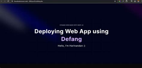 Next Js App Deploy Using Defang Devpost