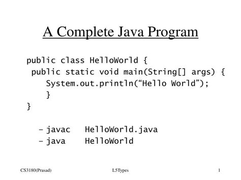 PPT A Complete Java Program PowerPoint Presentation Free Download ID 6318605