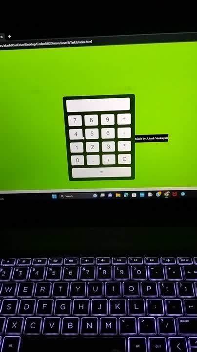 Akash Vankayala On Linkedin Codesoft Webdevelopment Task3 Calculator