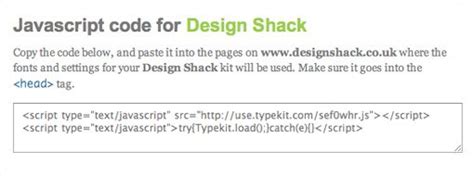 How To Use TypeKit On Your Site Step By Step Design Shack