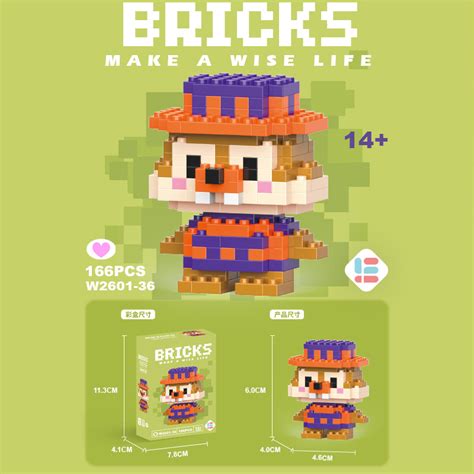 D Mini Building Block Cute Character Model Nano Block Cartoon block Toys 微颗粒 积木 摆件 玩具礼物 模型