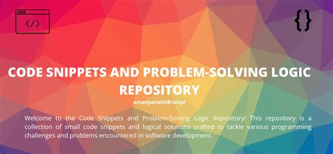 Github Amanparuthi8snip Code Snippets And Problem Solving Logic