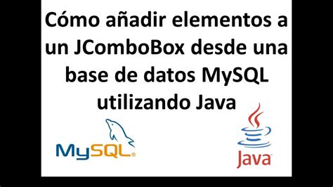 Cargar JComboBox YouTube