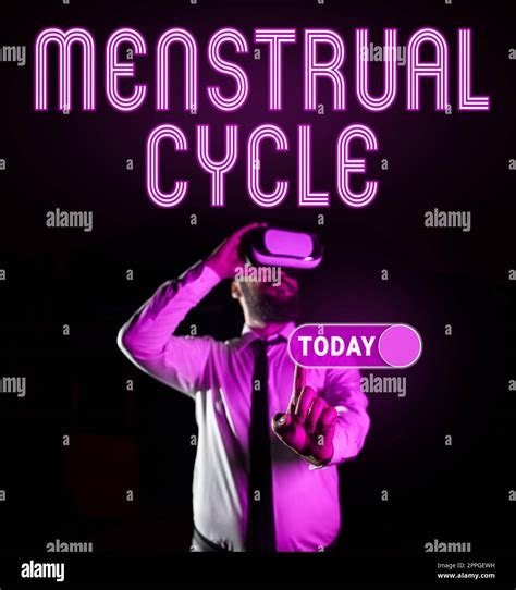 Text Caption Presenting Menstrual Cycle Word For Monthly Cycle Of