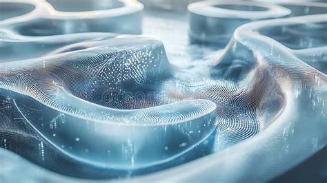 Conceptual Visualization Of Data Reservoir With Flowing Patterns And