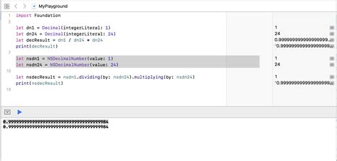 Swifts Decimal Precision Issue Stack Overflow