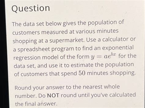 solved questionthe data set below gives the population of