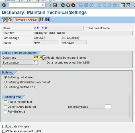 Creating Table In SAP Step By Step Process
