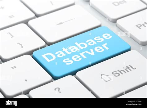 programming concept database server on computer keyboard background