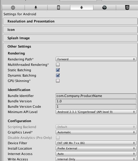 Where Is Package Name Setting Unity Engine Unity Discussions