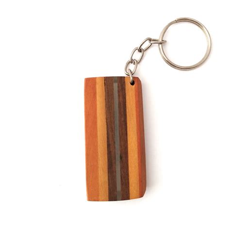 Chaveiro De Madeira Marchetado Retângulo Tridimensional Elo7