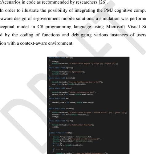 Simulation Of Context Aware Model As C Functions Download Scientific Diagram