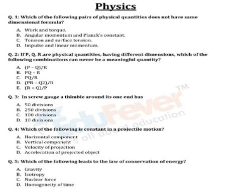 JEE Mains Sample Paper