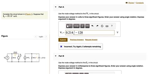 solved consider the circuit shown in figure 1 suppose that ig 27∠0∘