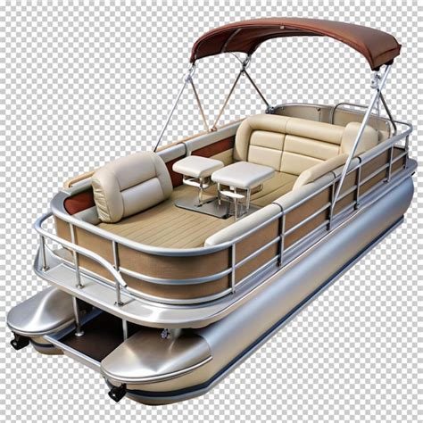 Понтонная лодка для отдыха изолированная на прозрачном фоне Премиум Ai сгенерированный Psd