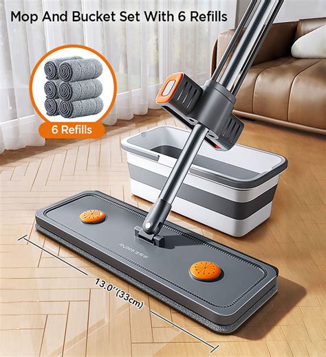 Joybos® Household Hands Free Flat Floor Mop With Wringer Set Z99