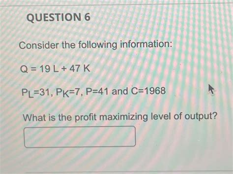 Solved Question 6consider The Following