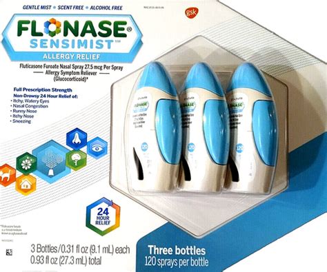 Flonase Sensimist Fluticasone 275mcg 24hr Allergy Relief 360 Sprays