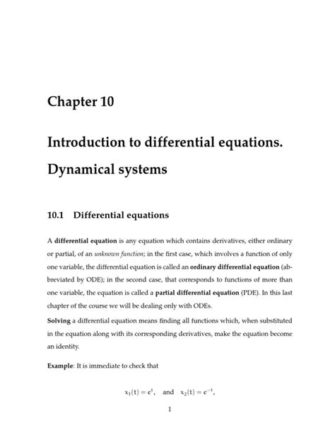 Systems Of Differential Eccuations Pdf Eigenvalues And Eigenvectors